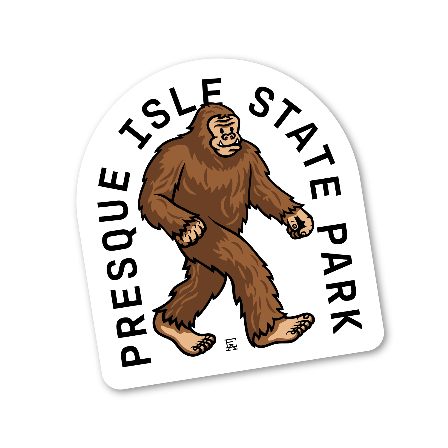 Presque Isle Bigfoot Sticker – Erie Apparel
